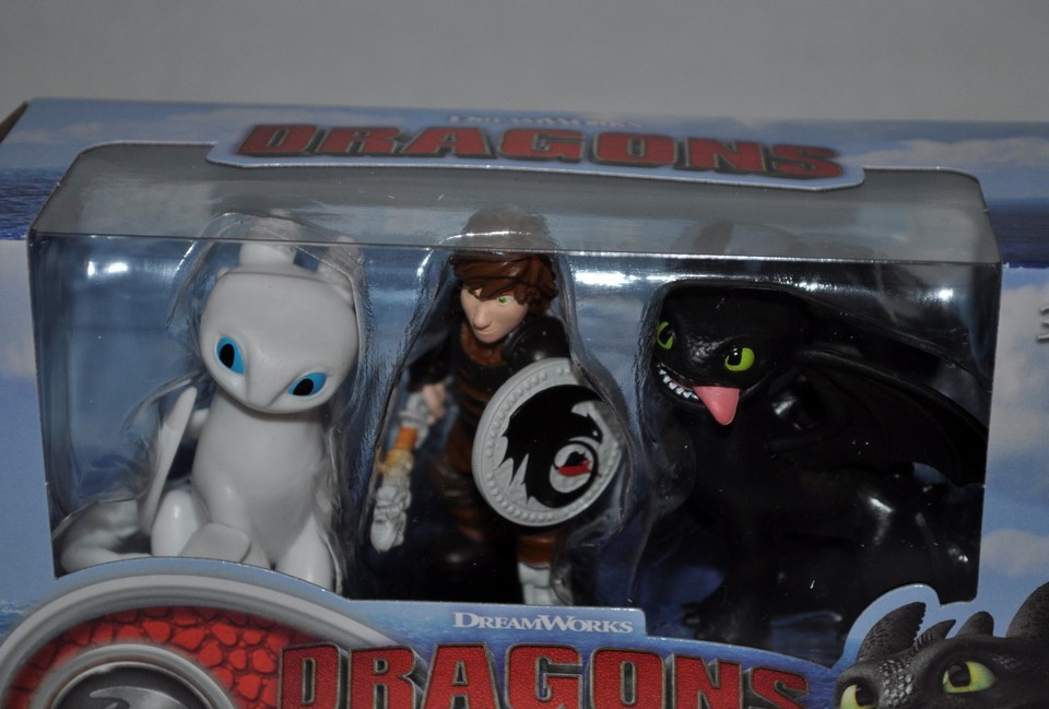 How to Train Your Dragon 3 Mini Figure Set Toothless Hiccup Light Fury ...