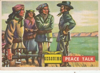 1956 Topps Round Up #69 PEACE TALK No. 9 of 10 Geronimo Cards VG ...