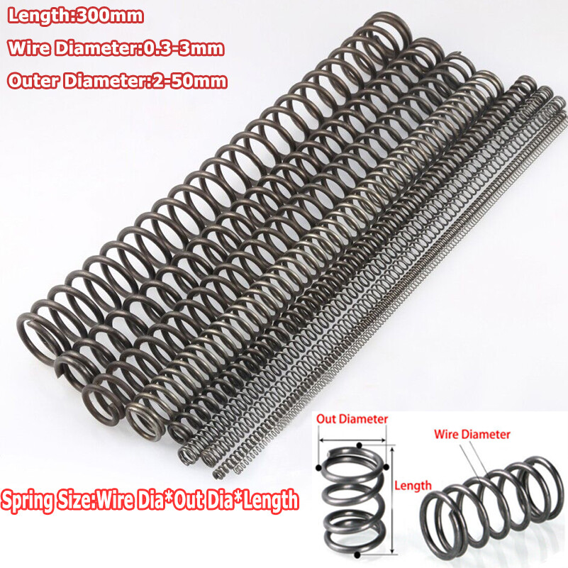 Length 300mm Compression Spring Pressure Spring OD 2-50mm Wire Dia 0 ...