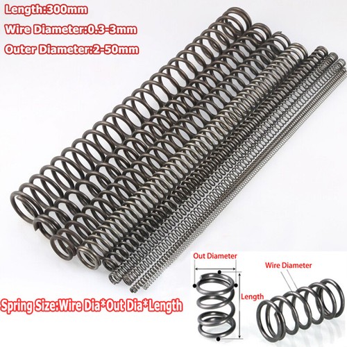 Length 300mm Compression Spring Pressure Spring OD 2-50mm Wire Dia 0 ...