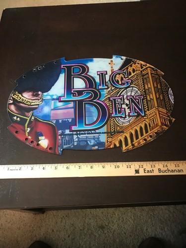 Big Ben 2004 Aristocrat Slot Machine Round Top PlexiGlass Topper Insert ...