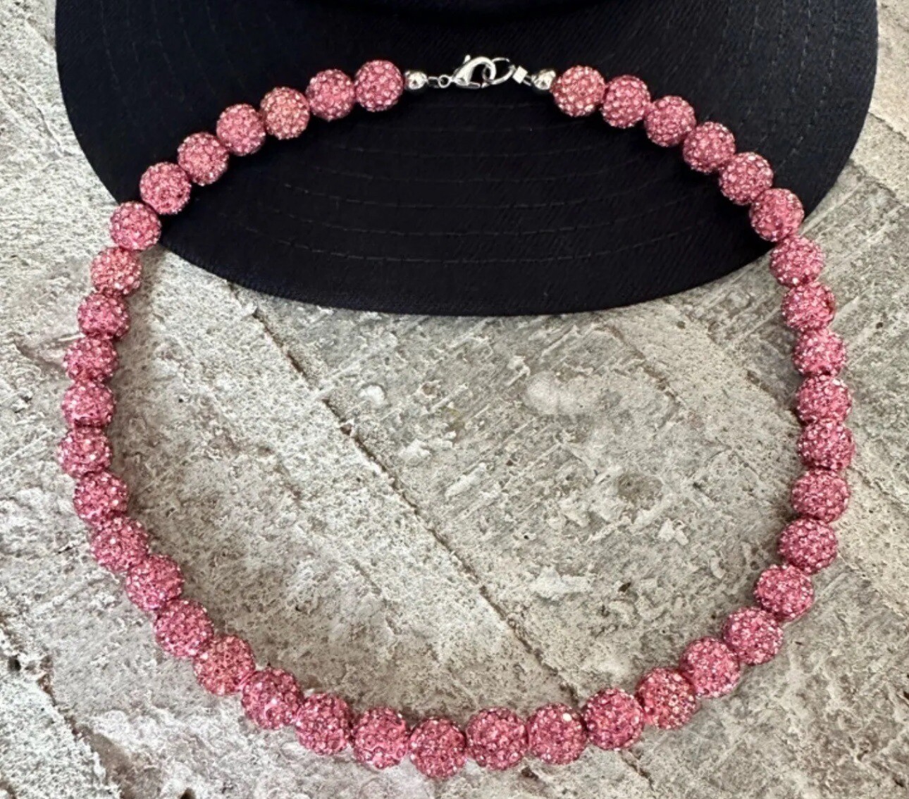 (CUSTOM SIZES) MLB Inspired Rhinestone Beaded Baseball Necklace (16” 18 ...