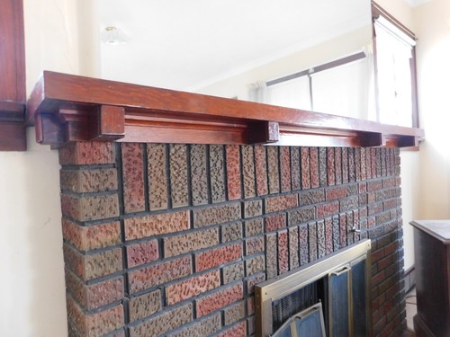 1900's Antique FIREPLACE MANTEL Surround CRAFTSMAN/MISSION Style Fir ...