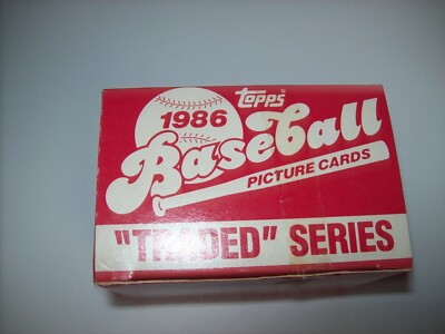1986 Topps Baseball Cards "Traded" Series Complete Set (132 Cards) Free ...