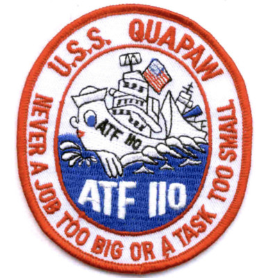 4" NAVY USS QUAPAW ATF-110 EMBROIDERED PATCH | eBay
