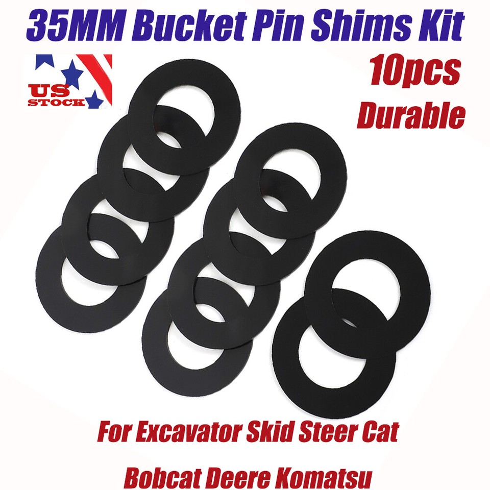 35mm Bucket Pin Shims Kit For John Excavator Skid Steer Cat Bobcat ...