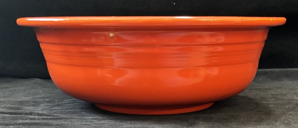 Fiesta 8 1/2” Nappy Bowl Original Red Orange HLC USA c. 1936 Fiestaware ...
