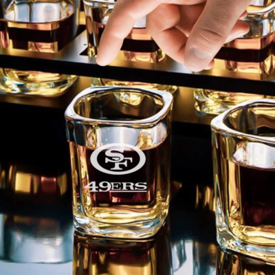 Custom Engraved San Francisco 49ers Shot Glass – 2.2 oz Square Shot ...