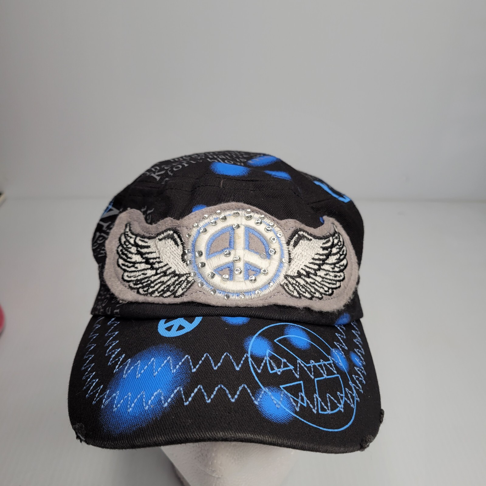 PAINTER Cap Hat Friend ship, Peace,Blue & Black,Stret… - Gem