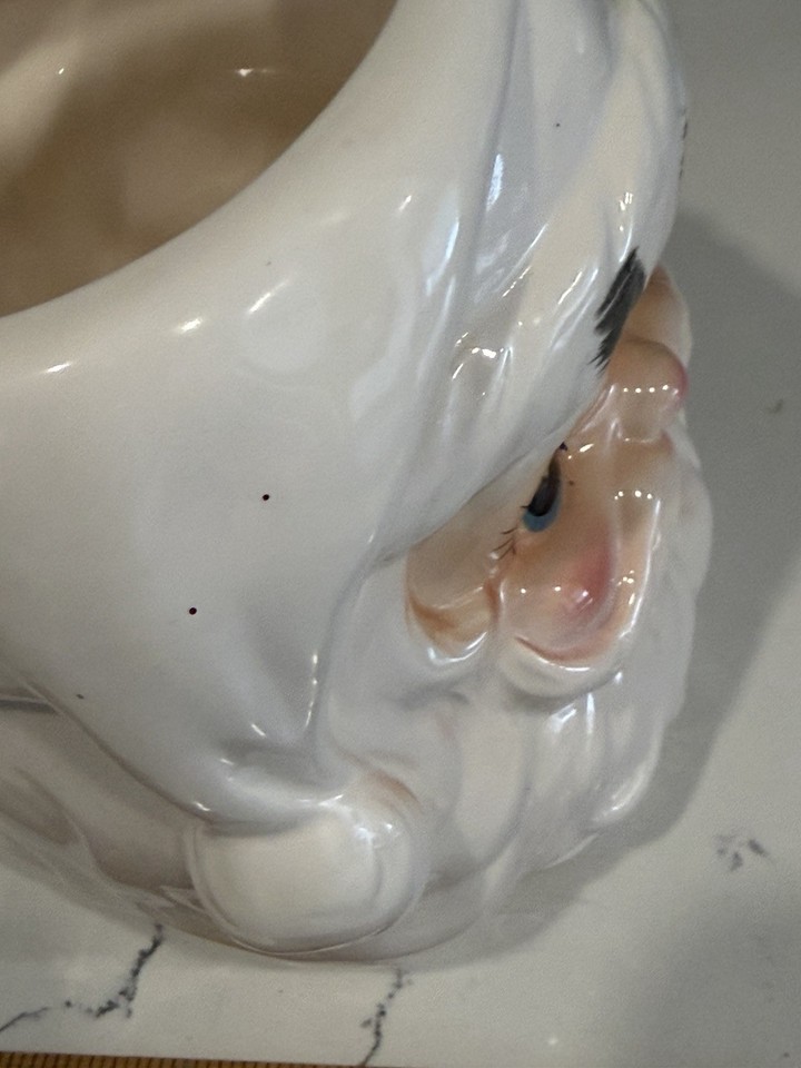 Vintage Relpo Santa Claus Head Vase Christmas Planter Ceramic Figurine ...