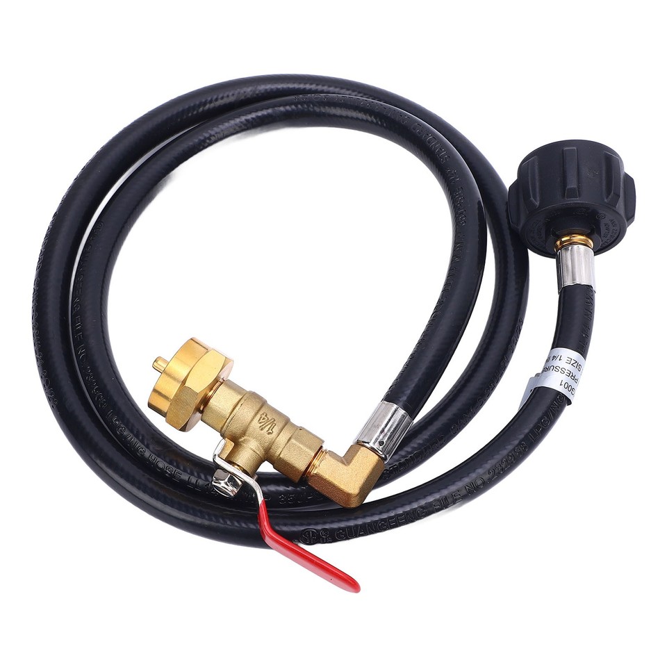 Gas Extension Refill Hose 4 Feet Refill Adapter Hose Flexible QCC1 ...