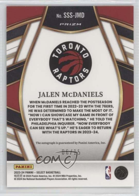 2023 Panini Select Signature Selections Tectonic Prizm /15 Jalen ...