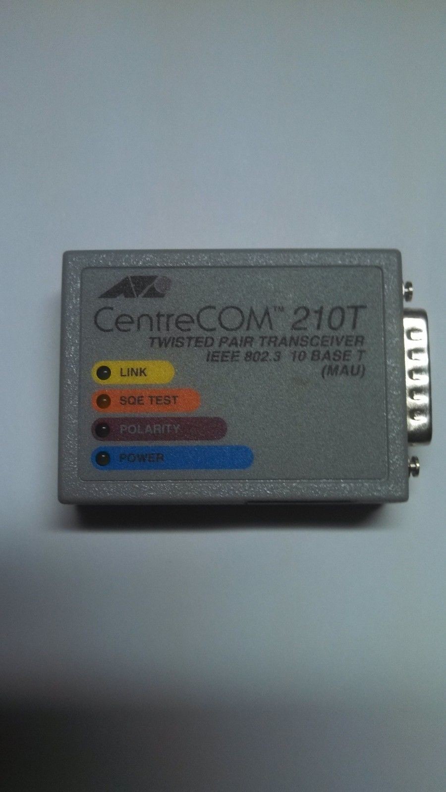 CentreCOM AT-210T AUI RJ-45 Transceiver Cisco 2509 2511 2500 210TS 3-YR ...