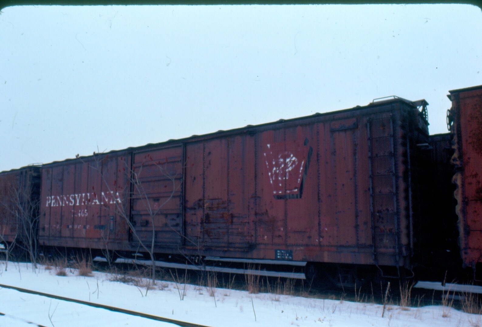 PRR Railroad Box Car #72465 Northumberland Pennsylvania PA Slide | eBay