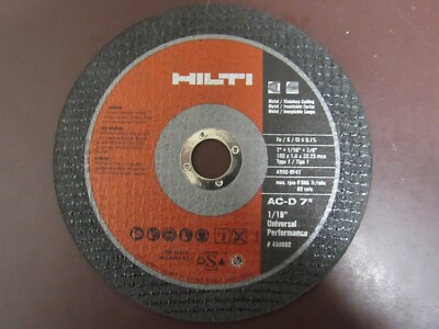 Hilti 25 Pcs Cutting Disc: AC-D 7" Universal Performance | eBay