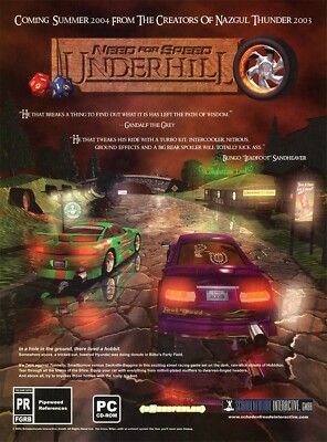 Need For Speed Underhill PC Original 2005 Ad Funny Parody Video Game ...
