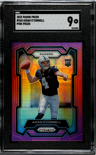 2023 Panini Prizm - Rookies Aidan O'Connell #360 Pink Prizm (RC) Sgc 9 ...