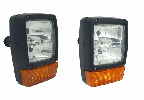 PAIR JCB Telehandler Loader Loadall Headlight Head Light Lamp Headlamp ...
