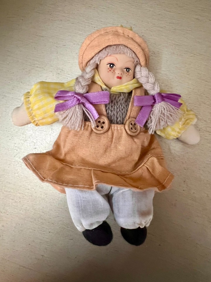 Vintage Pair of HANSEL & GRETEL 5” Cloth Sand Dolls~Hand Painted ...