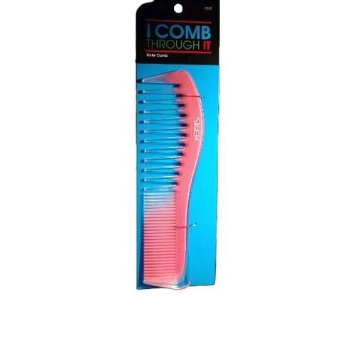 Firstlone Sleek -I Comb Through It HairStyler Comb, Pink Thick/Medium ...
