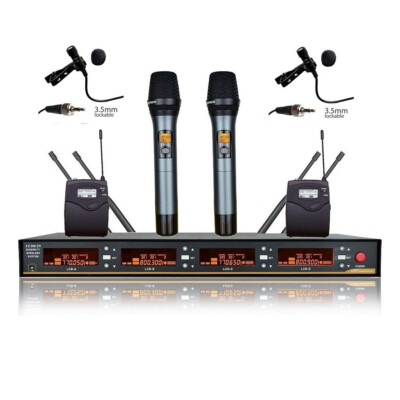 uhf Wireless Microphones 2 Lapel 2 Hand held, For Sennheiser Stage ...
