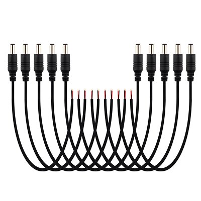 Male Dc 2.1Mm X 5.5Mm Wire Power Pigtails Adapter Barrel Plug Socket ...