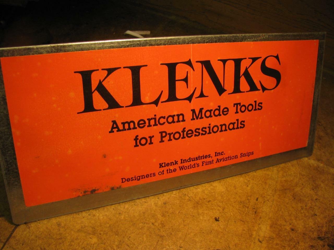Vintage Klenks Avation Snips Double Sided Sign Counter Display Klenk ...