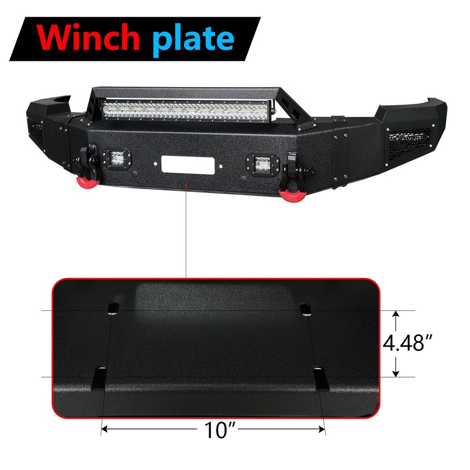 Ronghui for 2011-2014 Chevy Silverado 2500/3500 Front Bumper W/Light ...