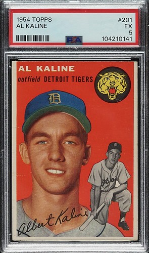1954 Topps #201 Al Kaline RC - PSA EX 5 - Detroit Tigers - CENTERED ...