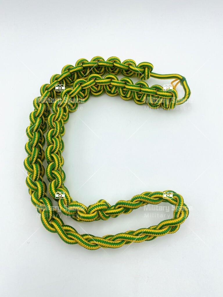 GENUINE U.S. ARMY SHOULDER CORD: MILITARY POLICE - GREEN AND YELLOW | eBay
