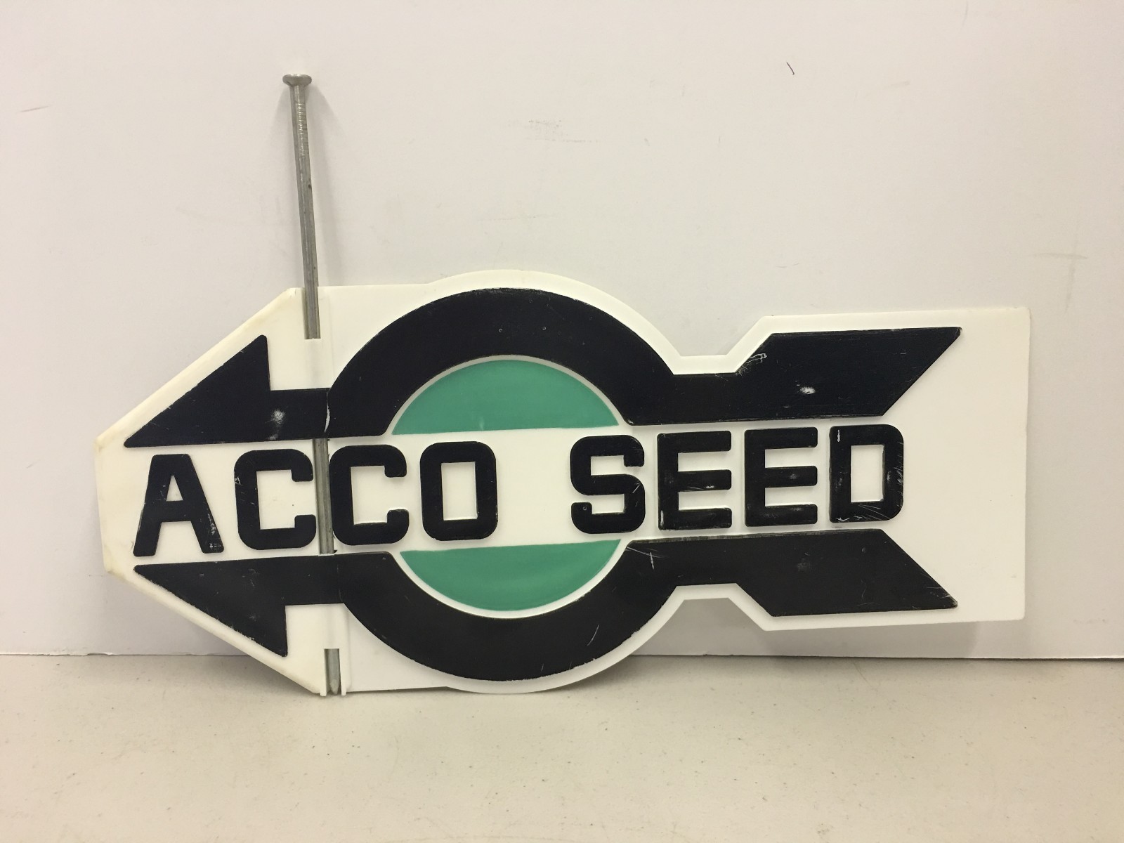 Vintage Acco Seed Weathervane Seed Feed Agriculture Corn Plastic Sign ...