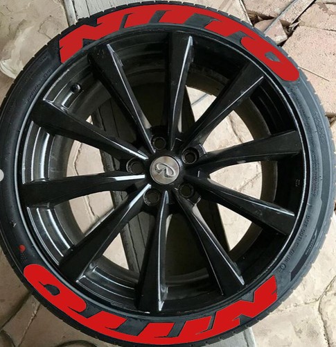 Tire Lettering for NITTO RED 1.00" Stickers 15"-24" decal 4 tire SET ...