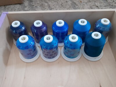 Robinson Anton Machine Embroidery Thread 10 reels 1000m Dark Blue ...