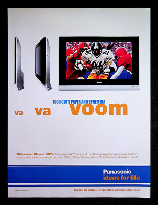Panasonic Flat Widescreen Plasma HDTV TV 2003 Print Magazine Ad Poster ...