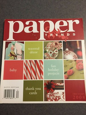 Paper Trends Magazine Dec/Jan 2008 Card Crafts Scrapbooking Color ...