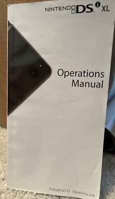 Nintendo DS XL System Instruction Booklet Operations Manual 2010 | eBay