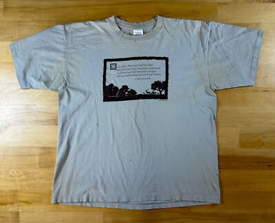 Vtg Native American ‘We Can’t Eat Money’ T-shirt Men’s XL Cree Proverb ...