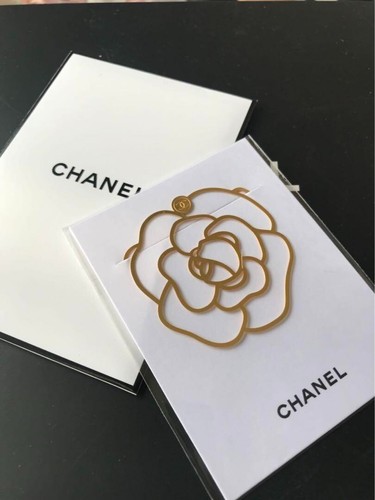 Chanel Bookmark Camellia Gold 4.5cm not for sale Rare | eBay