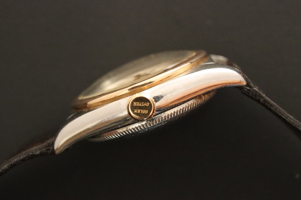 C. 1948 ROLEX Oyster Perpetual Bubbleback Ref #5015 w/ cal 630 N-A Mvmt ...