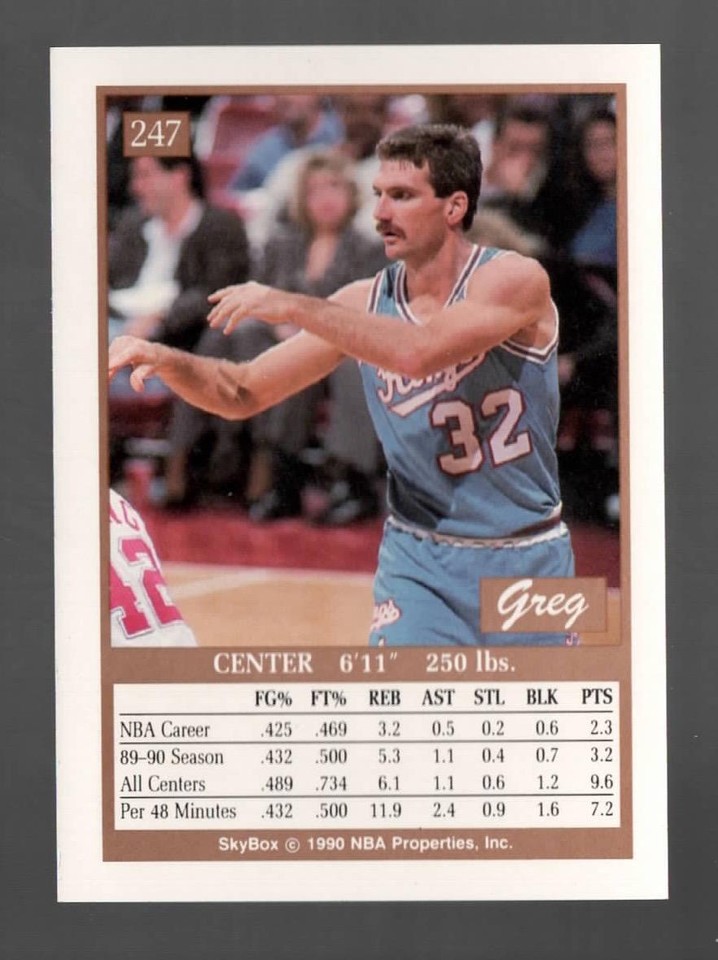 1990-91 SkyBox Greg Kite Sacramento Kings #247 Near Mint or Better | eBay
