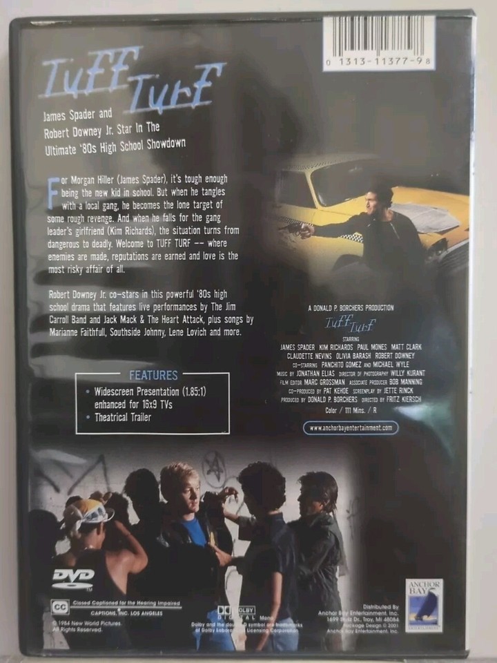 Tuff Turf (DVD, 2001) James Spider, Kim Richards, Robert Downey ...