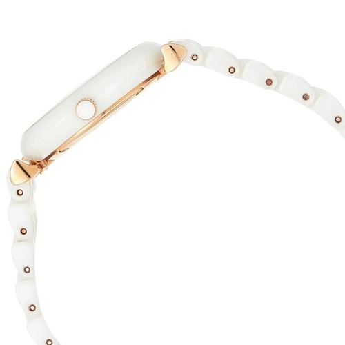EMPORIO ARMANI WOMENS WATCH CERAMIC WHTE STRAP & WHITE DIAL GENUINE ...