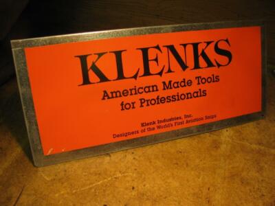 Vintage Klenks Avation Snips Double Sided Sign Counter Display Klenk ...