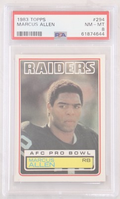 1983 Topps Marcus Allen Rookie RC #294 PSA 8 NM-MT HOF Oakland Raiders ...