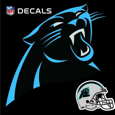 Carolina Panthers 8 Inch Logo Decal Sticker with Bonus Decal Flat Vinyl ...