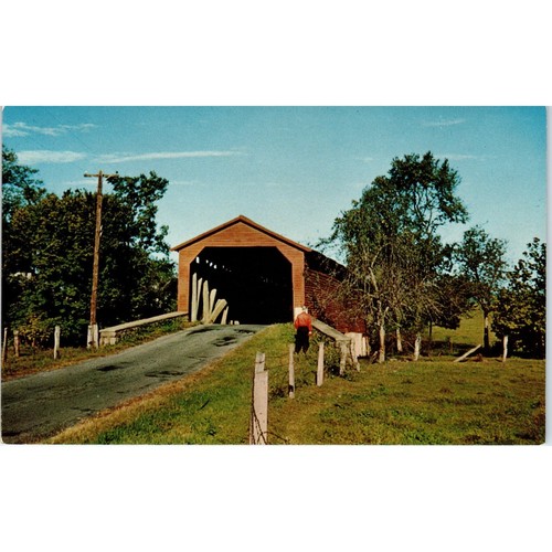 Utica Mills Bridge Frederick County MD Covered Bridge Postcard PB11 | eBay