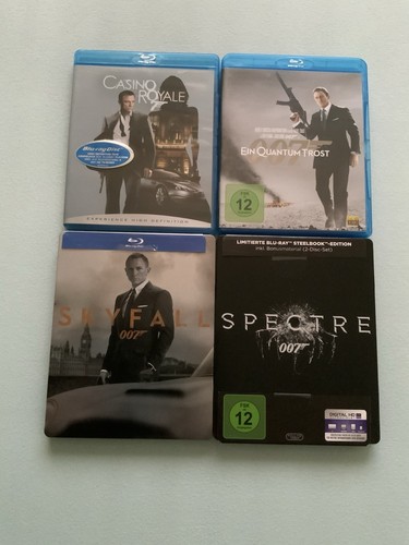 4 X JAMES BOND Casino Royale, Quantum Trost, Skyfall, Spectre - Bluray ...