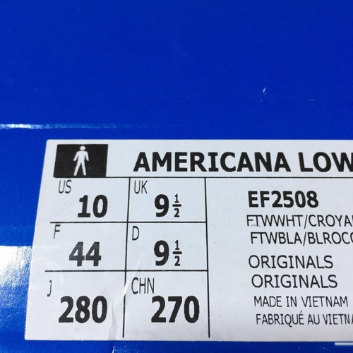 Adidas Originals Americana Low Ftwwht Croyal Scarle EF2508 Sneaker Men ...
