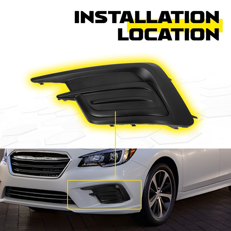 Left Driver Side Fog Light Bezel Lamp Cover Trim For 2018-2019 Subaru ...