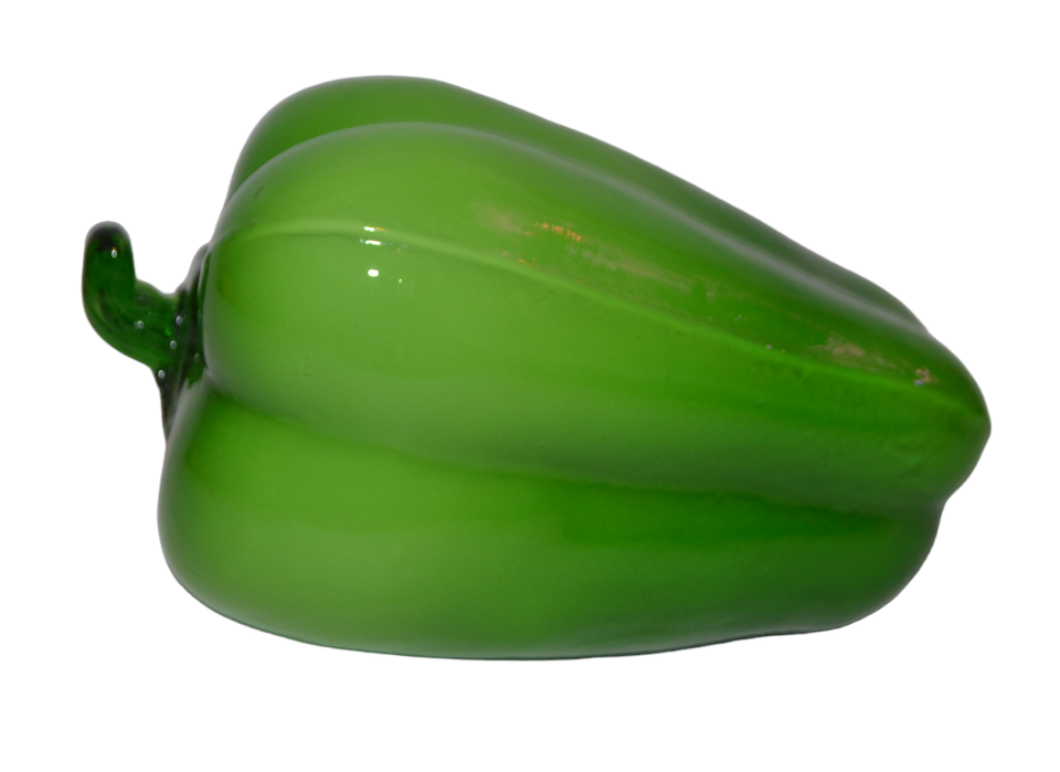 Vintage Blown Glass Bell Pepper Green Veggie Vegetable Kitchen Decor | eBay